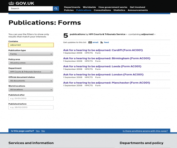 We’re making progress on moving HMCTS forms to GOV.UK – Inside HMCTS
